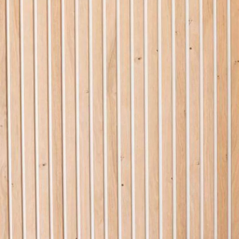 Lot de 2 panneaux tasseaux MDF chêne clair sur fond blanc 2500 x 300 x ...