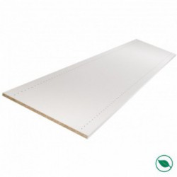 Tablette mélaminé blanc prépercée 2500 x 400 x 18 mm