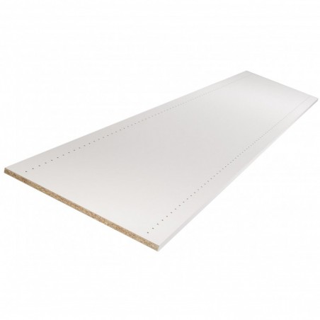 Tablette mélaminé blanc prépercée 2500 x 400 x 18 mm