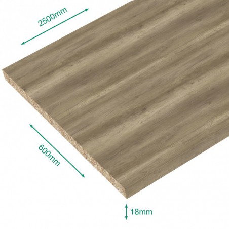 Tablette mélaminé Authentique 2500 x 600 x 18 mm - PEFC 75%