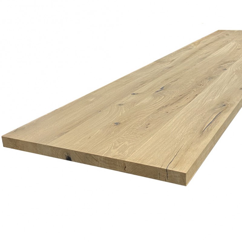 Plan de travail Chêne massif pleines lames 3000 x 650 x 40 mm