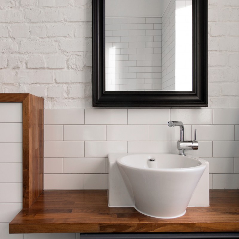 Tablette Teck massif pré huilé Lamellé collé abouté 800 x 150 x 18 mm