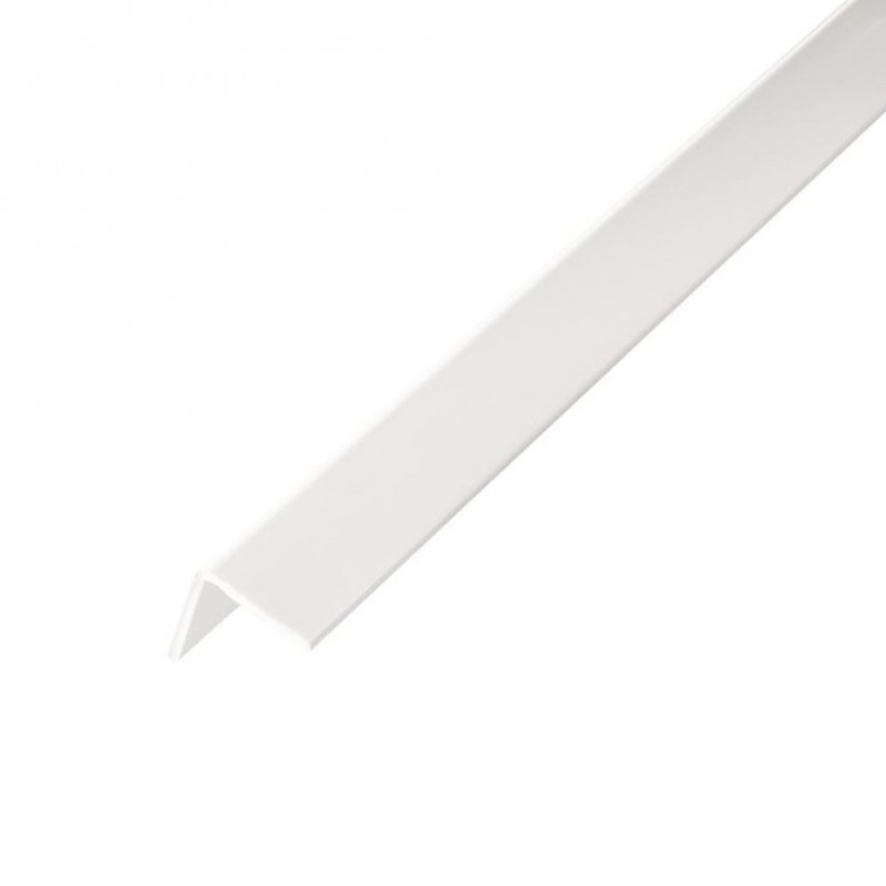 Lot de 20 baguettes angles PVC blanc 2600 x 50 x 50 mm