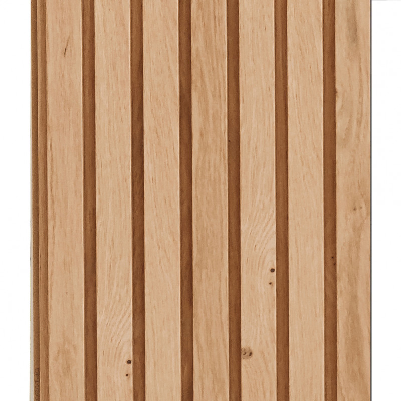 Lot de 2 demi Panneaux mural décoratif lamelles MDF chêne clair 1250 x ...