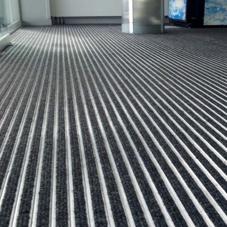 Tapis entrée clipsable aténéa anthracite long 110 cm x larg 3,3 cm ép 9 ...